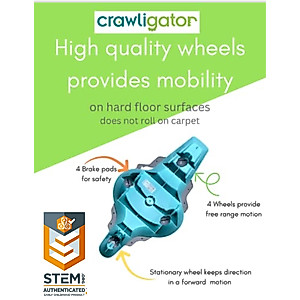 Crawligator Tummy Time Toy I Provides Mobility for Infants 4-12 Months I Early Childhood Dev (Green)