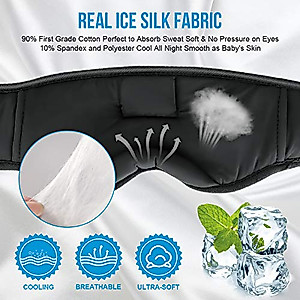 MUSICOZY Sleep Headphones Bluetooth 5.2 Headband Sleeping Headphones Sleep Mask, Wireless Music Eye Mask Sleep Earbuds for Side Sleeper Men Women Cool Tech Gadget Unique Gift Office Travel, Pack of 2