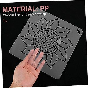 TEHAUX Embroidery Template Embroidery Stencils Multipurpose Tool Embroidery Tools Embroidery Accessories Patchwork Stencil Tailor Craft Tool DIY Clothing Stencil Pp Quilting Sewing Tools