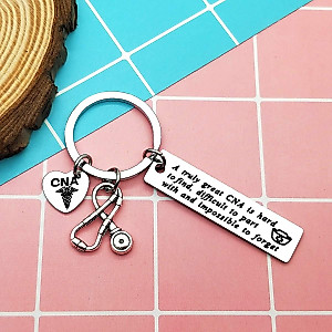 For CNA Gift Certified Nursing Assistant Gift CNA Keychain Graduation Gift for CNA Nurse Day Gift,Nursing School,Medical Student Gift,Stethoscope Keychain,Nurse Christmas Birthday Gift for CNA Week