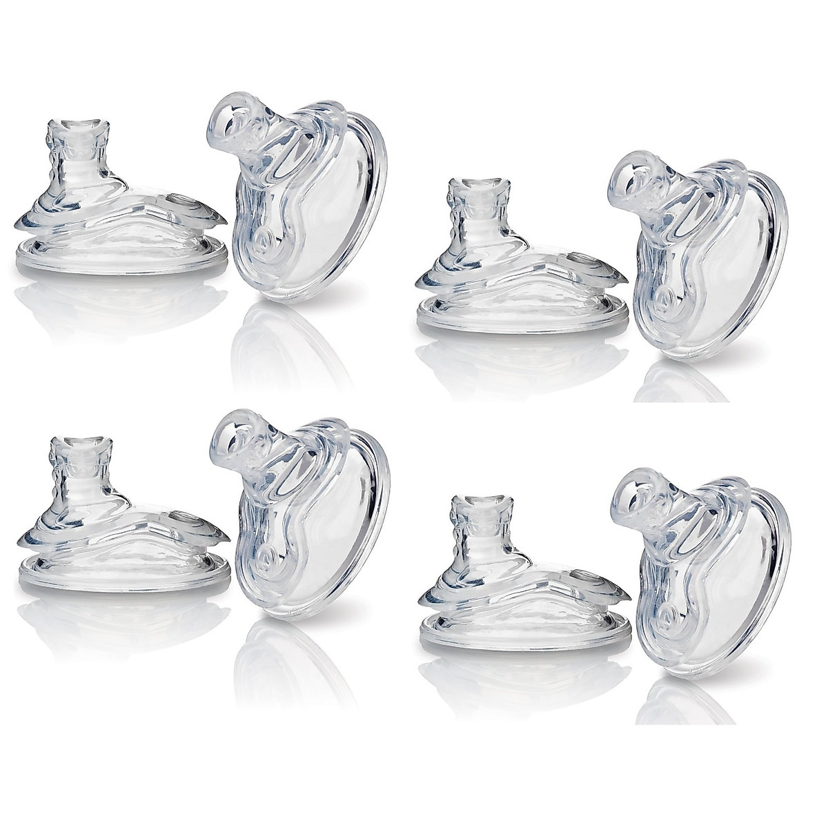 Nuby (4 Packs) 8 Count Super Spout No Spill Replacement Spouts Clear