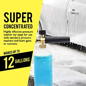 MISSION AUTOMOTIVE Concentrated Pressure Washer Car Wash Soap for Vehicle Cleaning 8oz Makes 12 Gallons - Made in the USA - For Pressure Washers