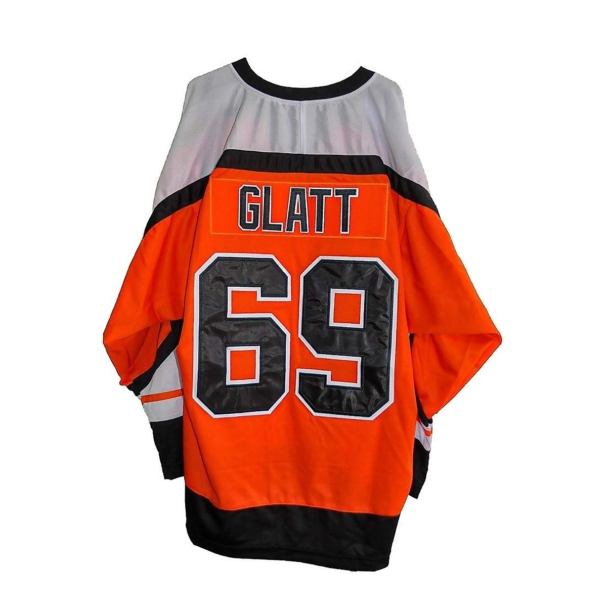 borizcustoms Doug The Thug Glatt Movie Orangetown Hockey Jersey Stitch (54, Orange)