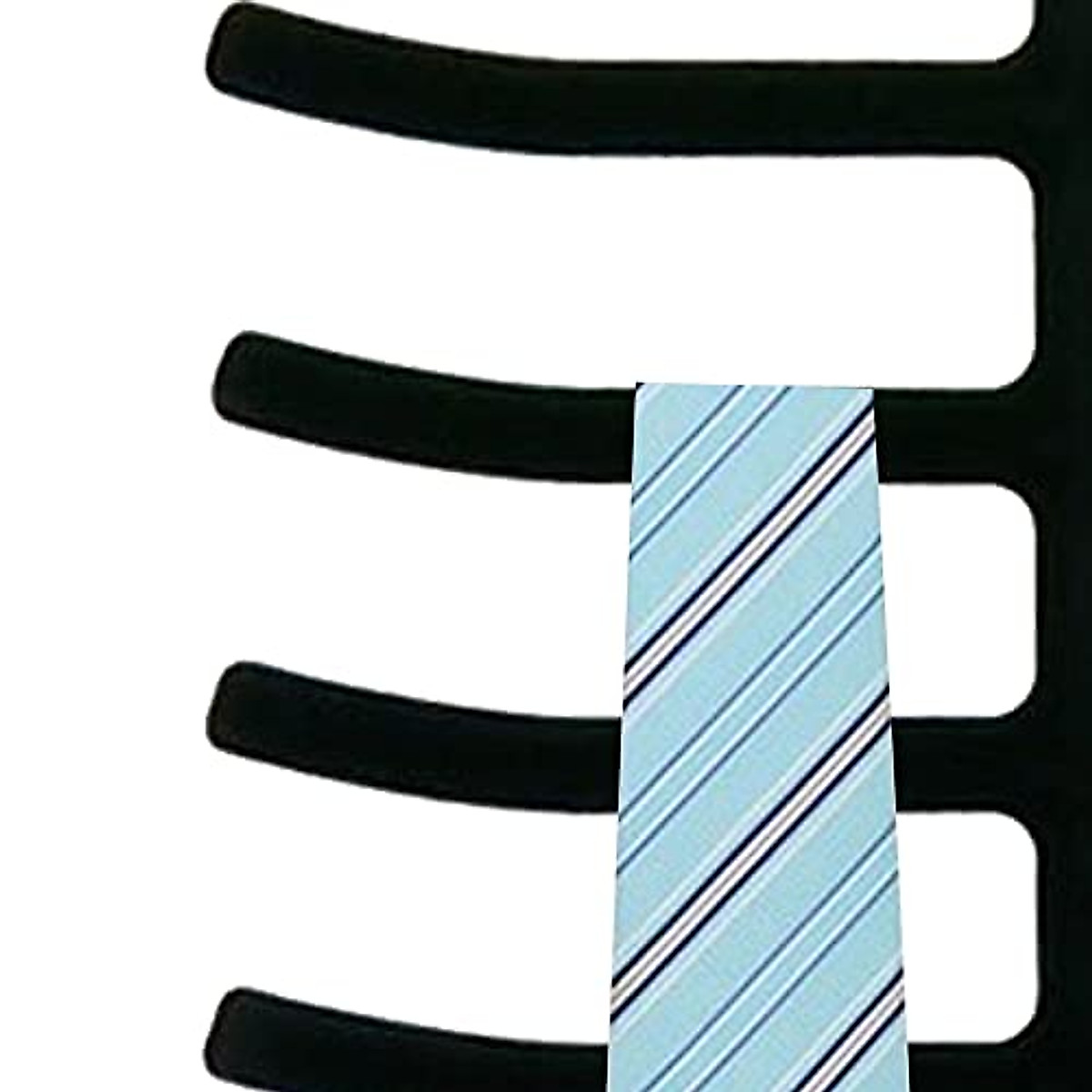 Home Basics Velvet Tie Holder Organizer (3 Pack), Black