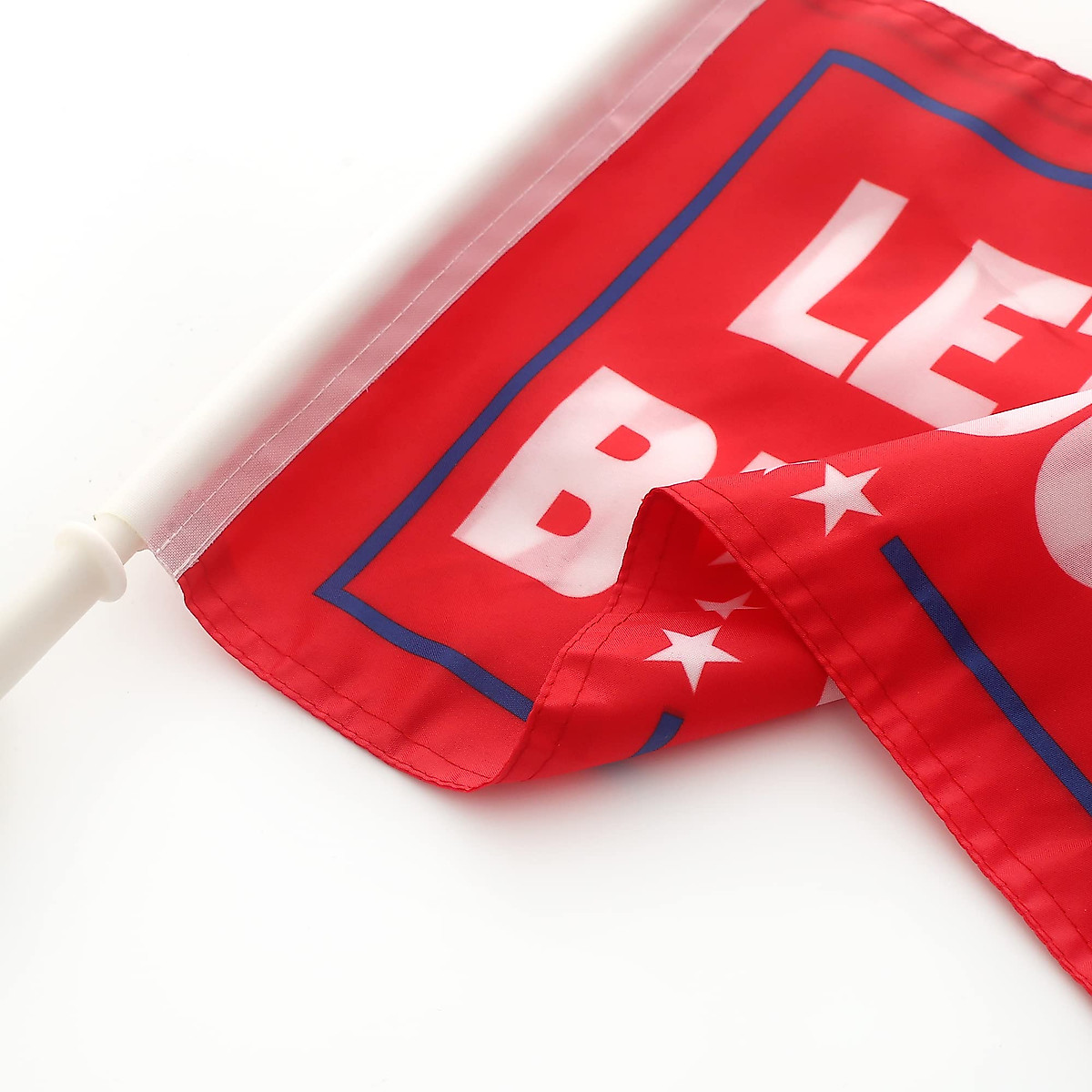 2 Pack Car Flags, Lets Go Brandon Flag Car Flag Outdoor and Car Flag Pole, Car Logo Window Clip Can be Clipped to Most Windows 14 inch Flag Pole and 16 x 10 inch Double Sided Flag