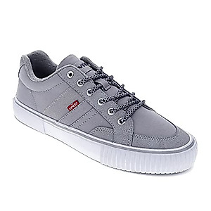 Levi's Mens Turner CZ Casual Fashion Sneaker Shoe, Grey/Black, 10.5 M