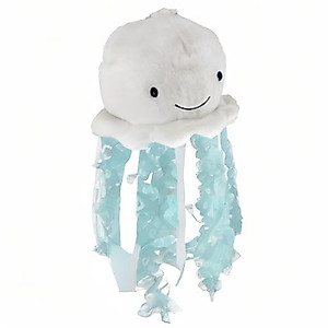 Cuddle Barn® Bubbles the Jellyfish Light-Up Musical Stuffed Animal, 12” Plush Toy Attaches to Crib Mobile has Soft Illuminating Lights and Soothing Ocean Wonder Melody to Help Baby Sleep
