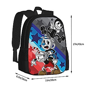 Cupx-Hear Teen/Adult School Bag Lightweight Backpack Waterproof Rucksack Students College Daypack Casual Anti Theft Slim Travel Camping for Men Women Large Space 3D