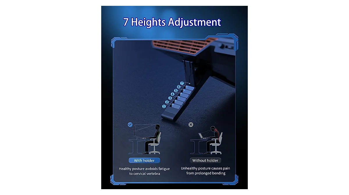 2022 Upgrade Laptop Cooling Pad 15.6-17.3 Inch, AIMIUZI RGB Gaming ...