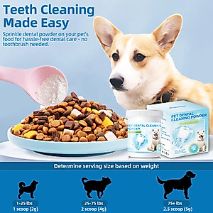 Himnum Dog Teeth Cleaning Powder,Dental Powder for Dogs Teeth Plaque and Tartar,Dog Oral Cleaning Powder with Probiotics,Fresh Breath,80g