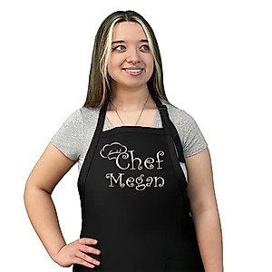 Personalized Apron Embroidered Chef Any Name Design Add a Name, premium quality apron with embroidery, great gift personalized apron