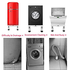SSEHCWAN Washer and Dryer Stands, Washing Machine Stand Base Adjustable Appliance Base Max Load 770LB/350KG Pedestal for Washing Machine Dryers Refrigerator, Increase 9.4-10.6inch 24-27cm Height