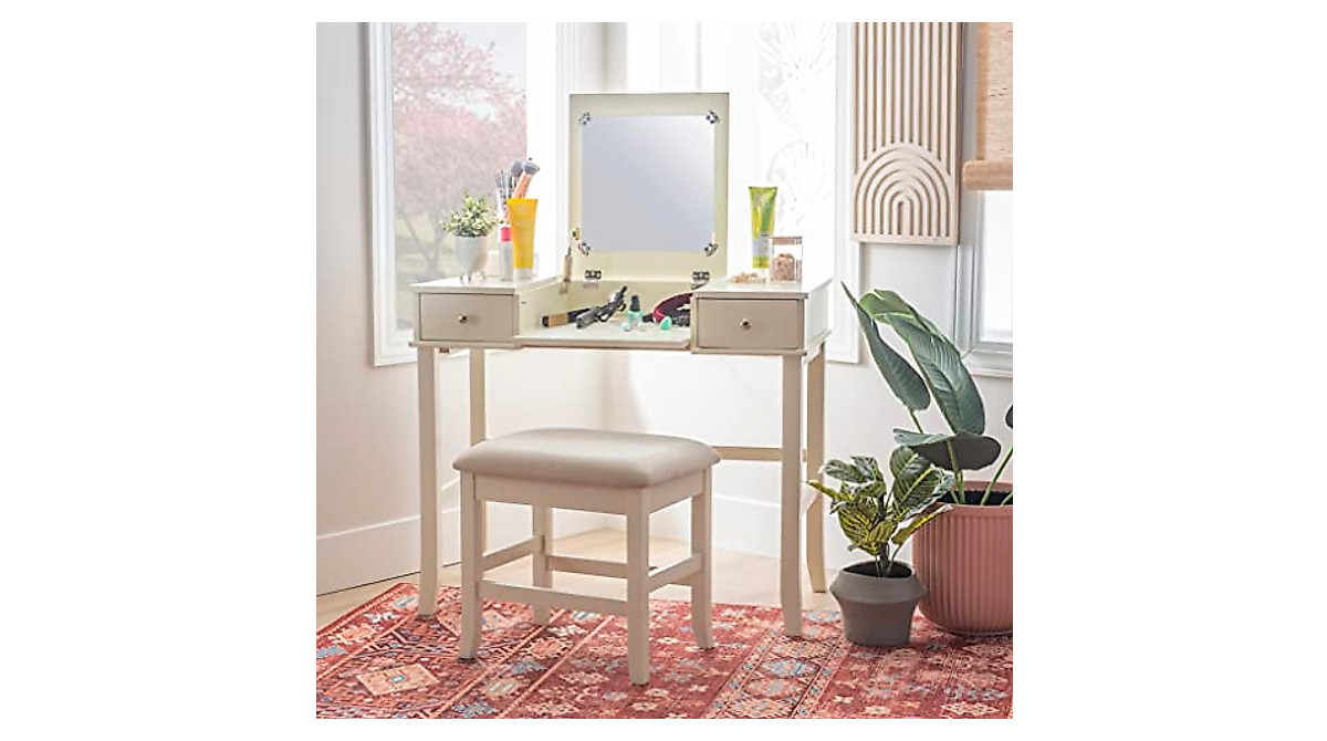Stylish Cream Jackson Vanity Set - Linon
