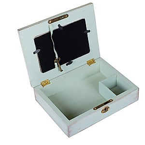 Cottage Garden Faith Hope Greatest is Love Aqua Medallion Decoupage Music Box Plays How Great Thou Art