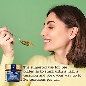 Bee Pollen Supplement by Savannah Bee - Immune System Support - Strong Antioxidant - Rich in Vitamins and Minerals - 100% Natural and Raw