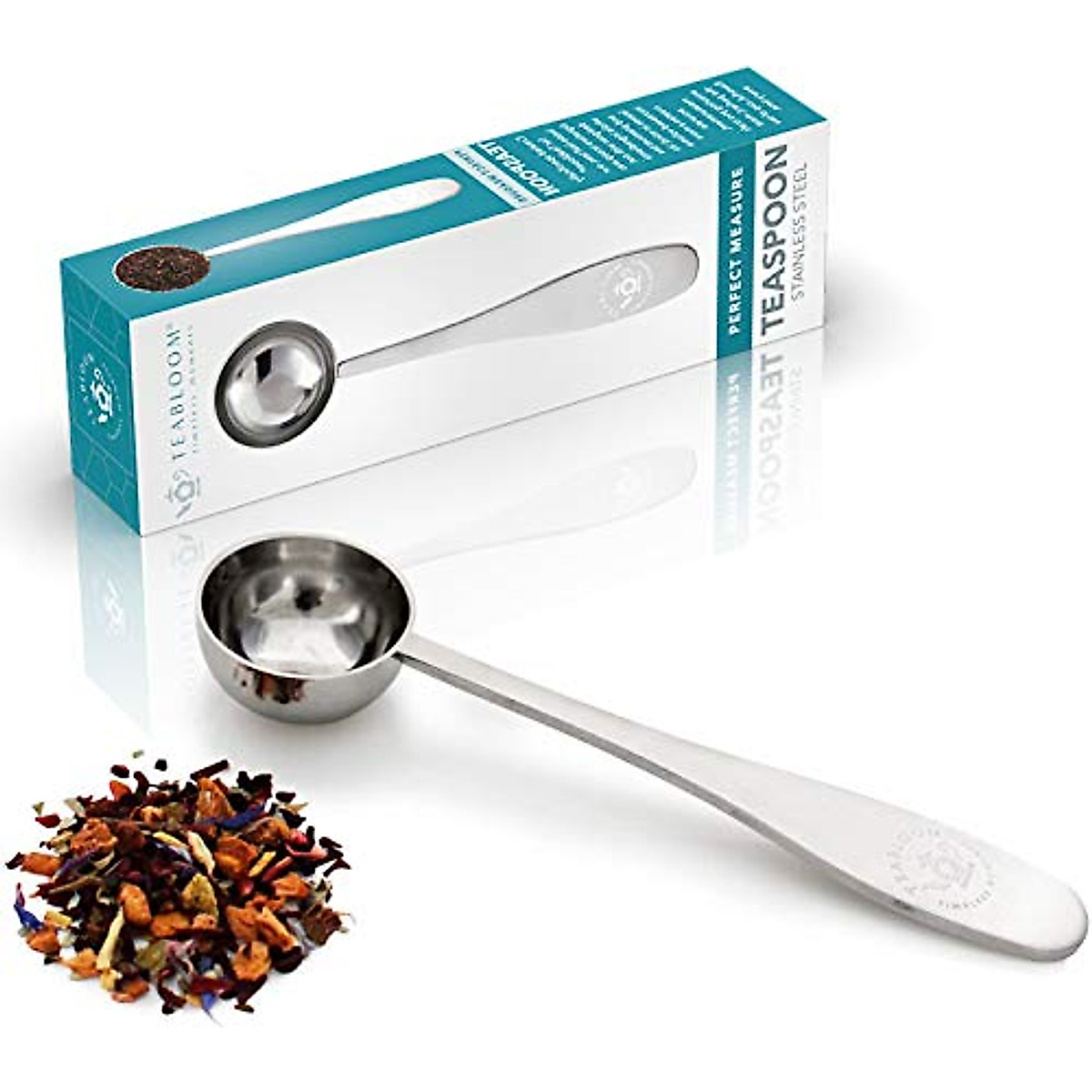 Teabloom Perfect Measure Loose Leaf Tea Spoon - Premium Quality Stainless Steel Tea Scoop