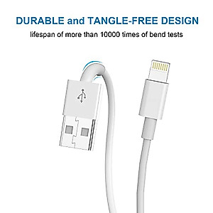 YBMTIGICS USB A to Lightning Charger Cable 3FT 4 Pack Fast Charging Cord