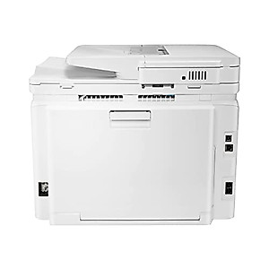 HP Color Laserjet Pro M283cdw Wireless All-in-One Laser Printer, Print Scan Copy Fax, Auto 2-Sided Printing, Remote Mobile Print, 22ppm, 260-Sheet, 256MB, White - Bundle with JAWFOAL Printer Cable