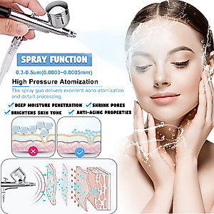 Upgraded 2 IN1 Diamond Microdermabrasion Machine, Beauty Star Professional Diamond Dermabrasion Facial Devices System at Home, Face Pore Cleansing Tool(65-68cmHg Vcuum Suction)