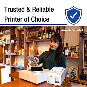 Star Micronics TSP143IIIW Wi-Fi (WLAN) TSP100 Series Thermal Receipt Printer with Wireless Access Point - USB, WiFi Connectivity, 203 dpi, Auto-Cutter, Gray - YKGAV