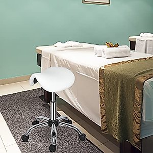 Salon Stool, Rolling Stools With Wheels, Swivel Tattoo Stool Chair, Adjustment Massage Spa Drafting Salon Work Office Hydraulic Saddle Stools With Foot Rest, Lash Tech Chair,For Barbershop Office (13)