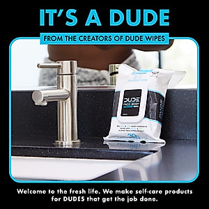 DUDE Wipes Face and Body Wipes - 3 Pack, 90 Wipes - Unscented Wipes with Sea Salt & Aloe - 2-in-1 Body & Face Wipes - Alcohol Free and Hypoallergenic Cleansing Wipes
