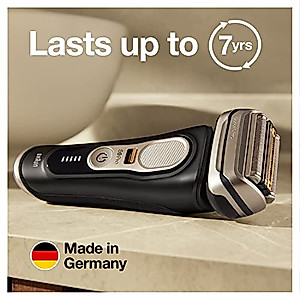 Braun Electric Razor, Waterproof Foil Shaver for Men, Series 9 Pro 9460cc, Wet & Dry Shave, With ProLift Beard Trimmer for Grooming, 5-in-1 Cleaning & Charging SmartCare Center Included, Atelier Black