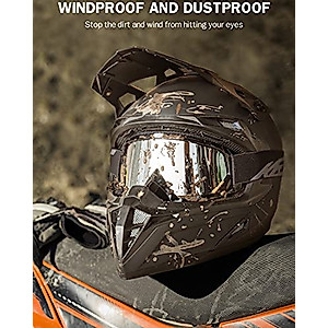 KEMIMOTO Dirt Bike Goggles Motocross Goggles ATV UTV Goggles Anti UV Riding Goggles Ski Goggles