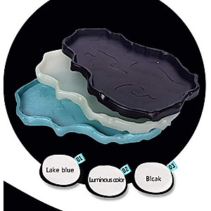 OMEM Luminous Reptile Food Bowl,Large Water Dish,Terrarium Bowls, Tortoise Bowl (Sky Blue)