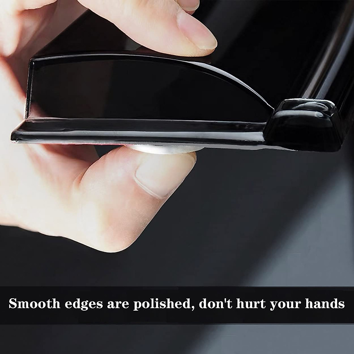 Deebior 94975 Side Window Deflector Visor Rain Guard,Outside Mount Tape-on Shatterproof Dark Smoke,4pc Window Shades fit for 2015-2020 Ford F-150 Crew cab, 2017-2020 F250/F350 Super Duty Crew cab