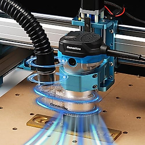 Genmitsu 65mm & 69mm CNC Dust Shoe, Compatible with Most 65mm/69mm Spindle Motor and Compact Router, Hose Adapter Inner Diameter 38mm (1.5″), Transparent