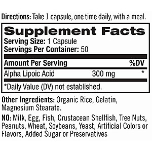 Natrol Alpha Lipoic Acid 300mg Capsules, 50 Count (Pack of 3)