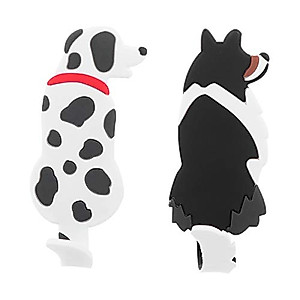 Baluue 2pcs Magnetic Hooks Cartoon Animals Fridge Magnets Wall Hook Coat Hat Hook for Hanging Towels and More (P3+P4)