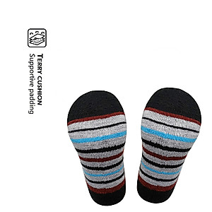 HIGHCAMP 2 Pairs Kids Merino Wool Ski Snowboard Socks Boy Girl Toddler Snow Socks/Stripe Blue, M