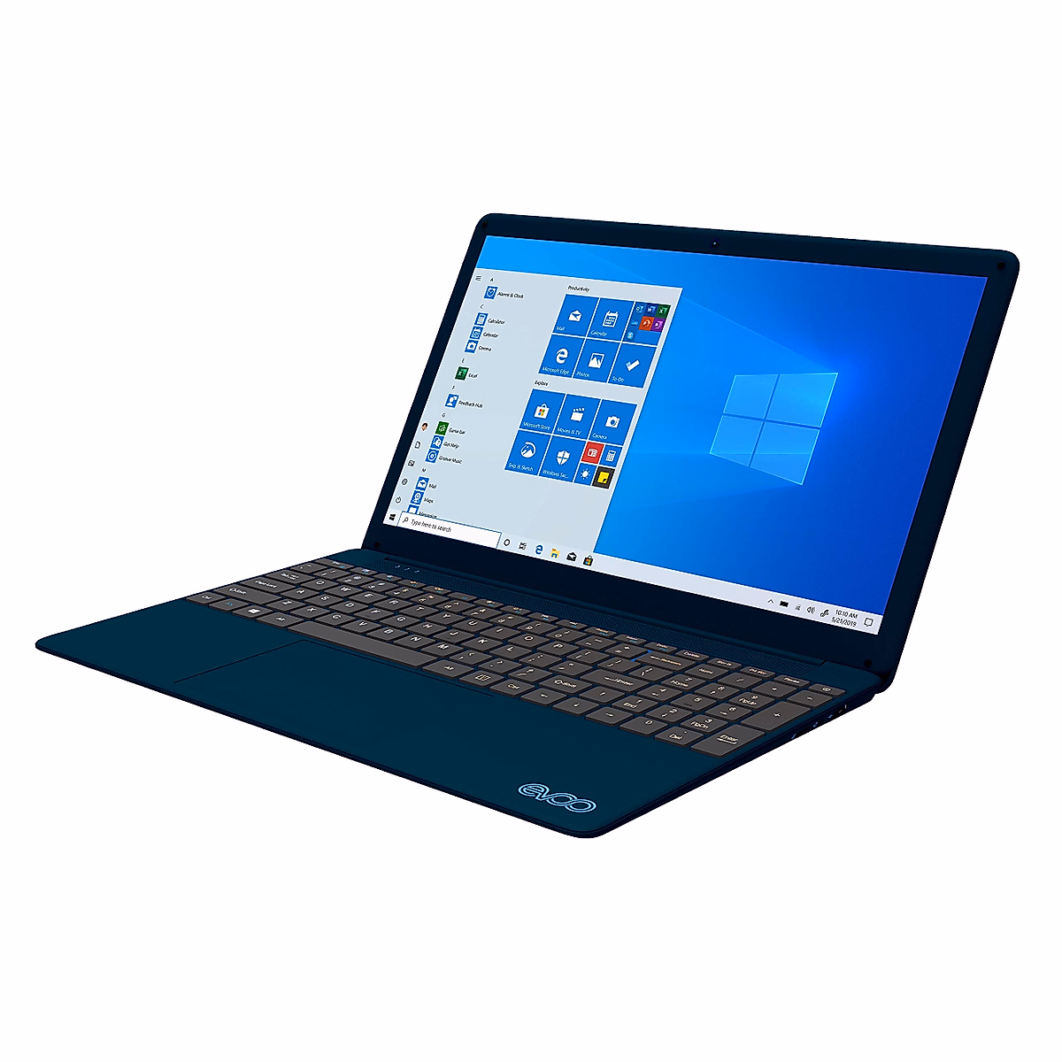Evoo Ultra Thin 15.6" 8GB 256GB Intel Core i7-7560U X2 2.4GHz Win10, Blue