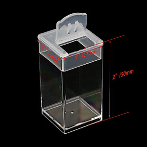 Tighall 20 Pack Diamond Embroidery Storage Jars Small Beads Storage Container Refills Clear Plastic Storage Box for DIY Stitch Tools Nail for Small Object (20Pcs, Square)