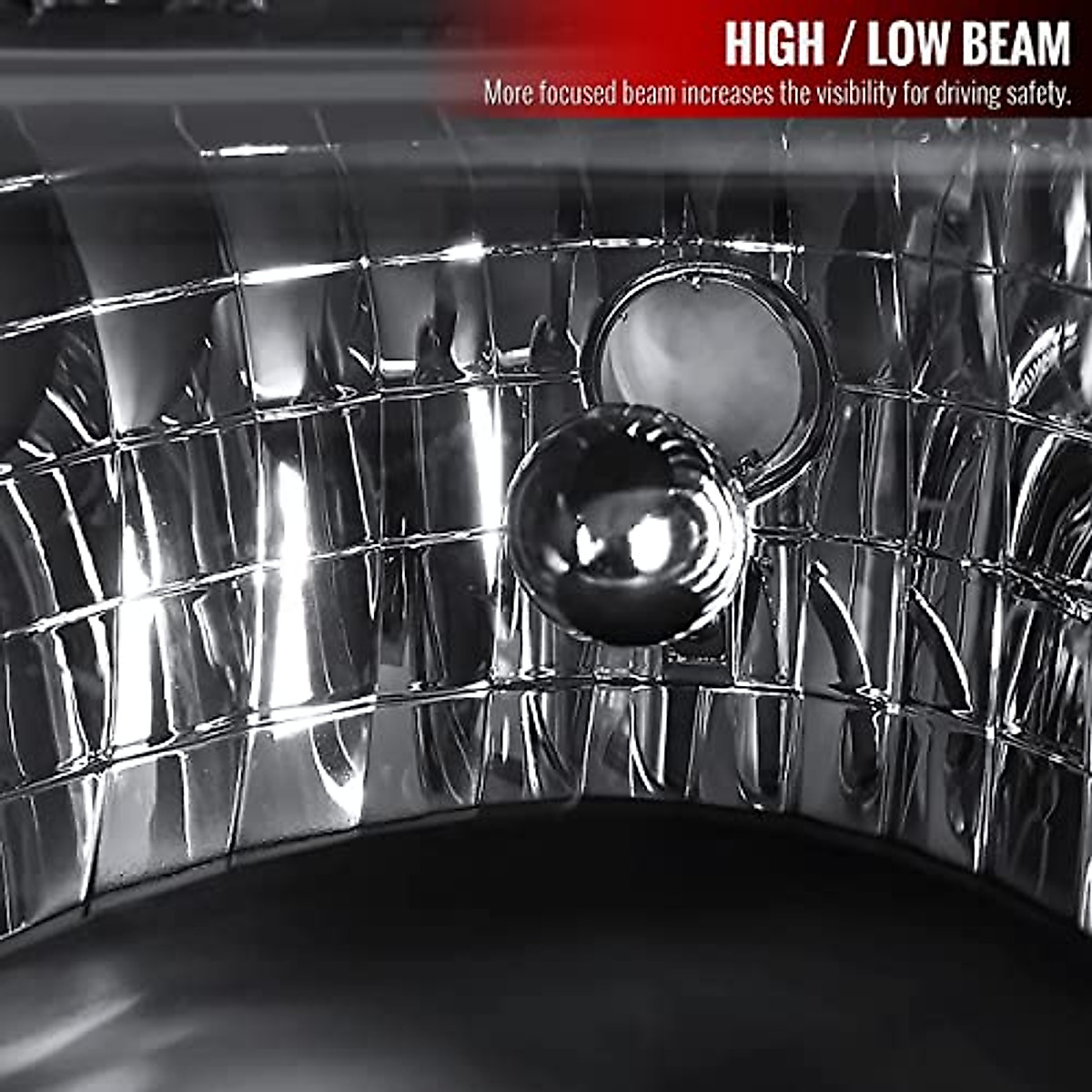 Carpartsinnovate For 98-00 Ford Ranger Pickup Euro Style Black Headlights Head Lamps Pair