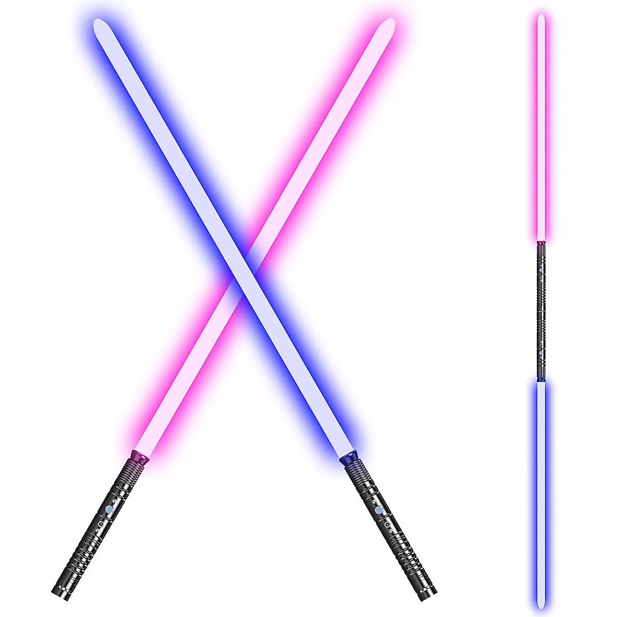Lorsaberus [Upgrade Lightsaber, 2-in-1 RGB 12 Colors USB C Charge Light Saber for Kids Adult, Metal Hilt Dueling Light sabers Toy for Boys Girls, Children's Day Gifts, 2Pack