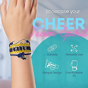 Cheer Charm Bracelet- Girls Infinity Love Adjustable Cheerleading Jewelry in Team Colors - Gift For Cheerleader
