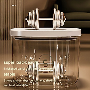 Leutsin Vacuum Dry Storage Bucket, Pet Food Storage Barrel, Large Capacity Sealed Can humidity Proof Grain Box, Household Multifunction Dispenser Bucket for Hone Kitchen (Samll)