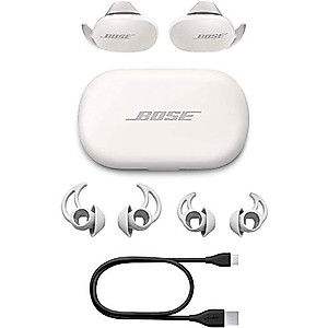 Bose QuietComfort Noise Cancelling Earbuds – True Wireless Earphones with Voice Control, White