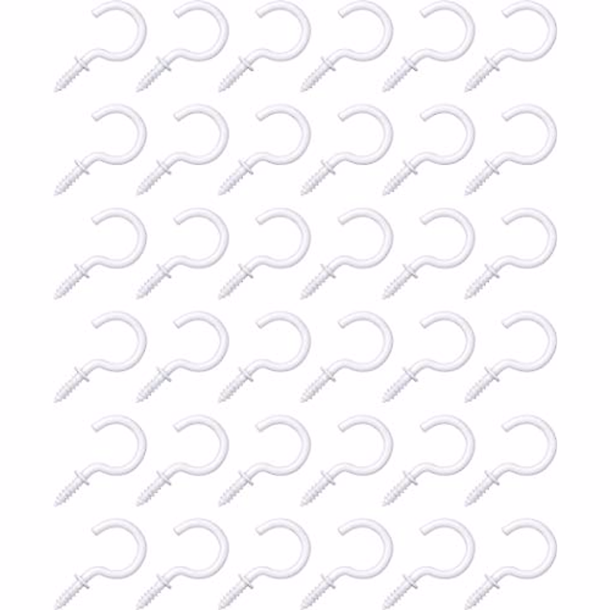 Liberty160378 7/8" Alloy Steel Cup Hooks (Pack of 36), White