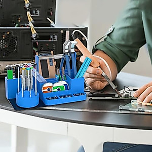 Screwdriver Storage Rack, Magnetic Screwdriver Holder, Rotating Workbench Organizer, Tweezers Storage Holder, 360 Degree Rotating Magnetic Screwdriver Holder for Workbench Organization