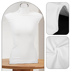 Baluue Superb Fabric Cover Female Model Cloth Accessories for Upper Body Dress Stand Form Mannequin Model ( Mannequin NOT Included ) White