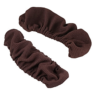 Gatuida Office Supplies 2Pcs Office Chair Armrest Covers,Armrest Slipcover Pads,Thickened Office Computer Chair Armrest Covers, Elastic Band Chair Arm Rest Sleeves (Coffee) Arm Rest Slipcovers