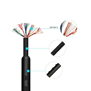 BUTIAO Audio Cable, 30ft Nylon Braided AUX Cable for Marshall Headphones, Compatible with Major 3 III II IV Monitor 2 ANC Mid A.N.C Voice Bluetooth