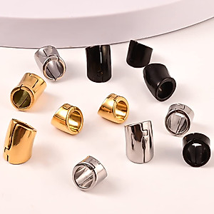 Atomhole 2PCS Ear Lobe Cuff 00g Plugs Stainless Steel Ear Gauges Tunnels Piercing Expander Stretchers Fashion Body Jewelry (For Lobe in 5/8" (16mm) or Larger, Gold)