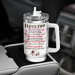 99OWL Tumbler 40 Oz With Handle Lid And Straw, My Bestie Watercolor Floral, Boss Tumblers Funny Cups Women Leopard Friends Stainless For Print Steel Coffee Flower