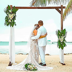 Loninak Wedding Arch-7.2FT Wooden Arch, Wooden Wedding Arch for Ceremony, Wooden Arbor Decoration, Wooden Backdrop Stand, Balloon Arch for Proposal Wedding Birthday Parties, Outdoor, Valentine Decor