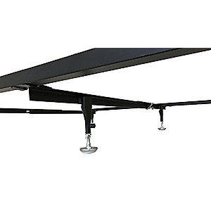 Kings Brand Heavy Duty Metal Adjustable Bed Frame Center Support System, Queen/King/Cal King